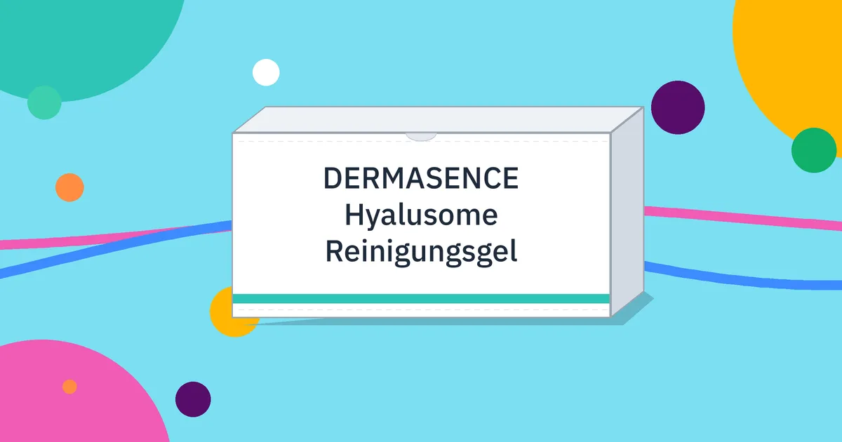 Symbolbild: Packung mit der Aufschrift DERMASENCE Hyalusome Reinigungsgel (PZN 17847692) – Verfügbarkeit und Bezug in Apotheken in Frankfurt am Main