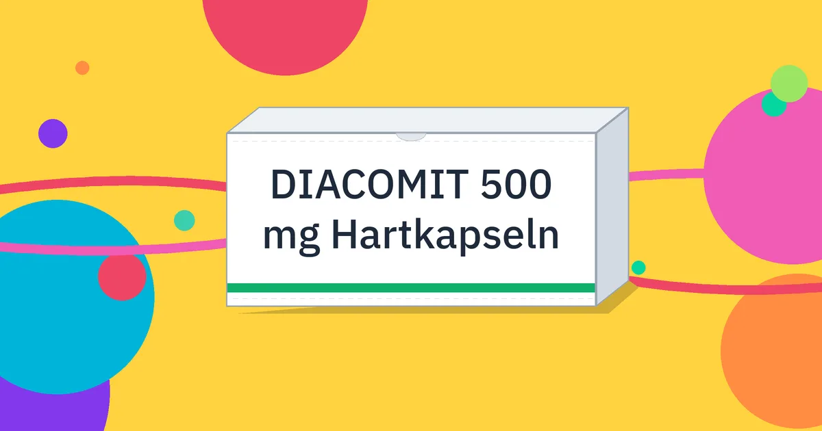 Symbolbild: Packung mit der Aufschrift DIACOMIT 500 mg Hartkapseln (PZN 00724979) – Verfügbarkeit und Bezug in Apotheken in Frankfurt am Main
