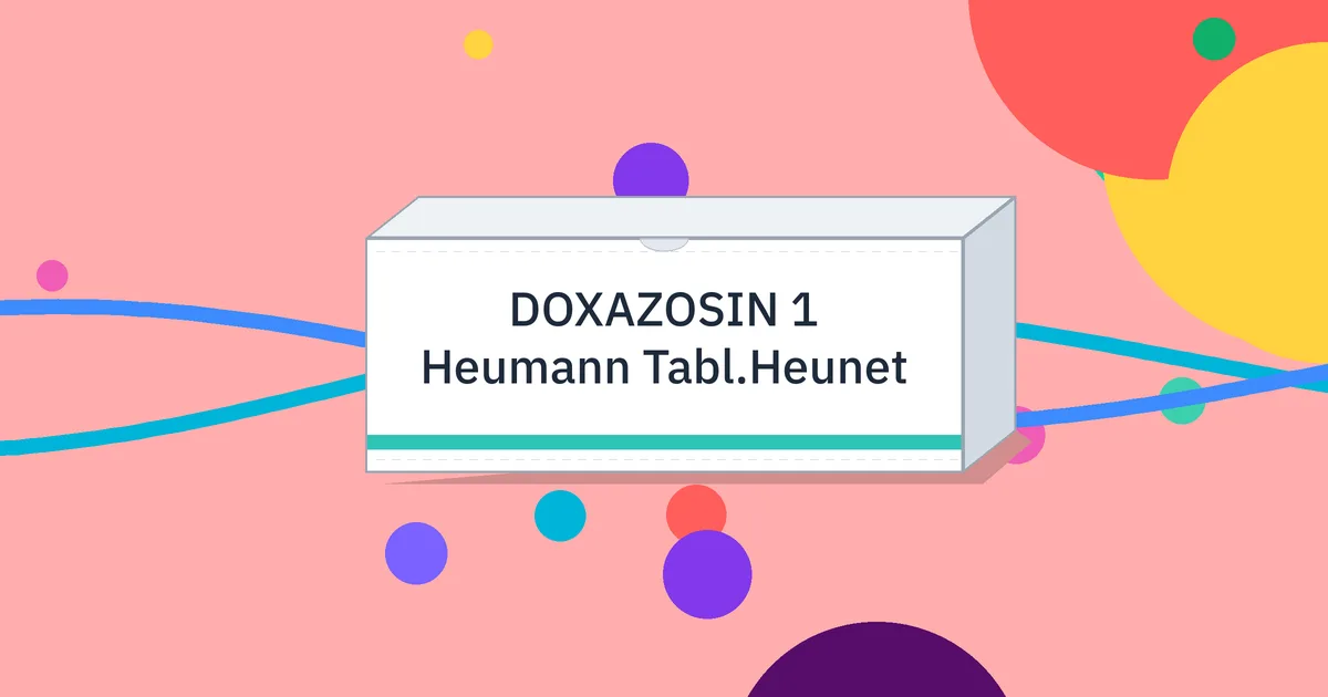 Symbolbild: Packung mit der Aufschrift DOXAZOSIN 1 Heumann Tabl.Heunet (PZN 10408311) – Verfügbarkeit und Bezug in Apotheken in Frankfurt am Main