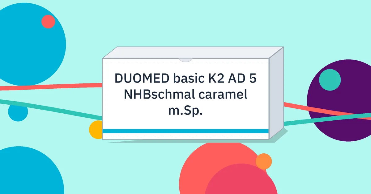 Symbolbild: Packung mit der Aufschrift DUOMED basic K2 AD 5 NHBschmal caramel m.Sp. (PZN 20907067) – Verfügbarkeit und Bezug in Apotheken in Frankfurt am Main