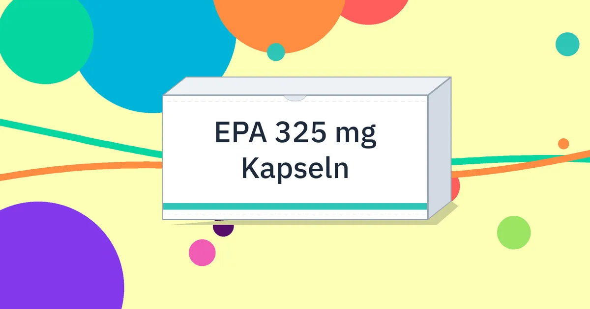 Symbolbild: Packung mit der Aufschrift EPA 325 mg Kapseln (PZN 03663379) – Verfügbarkeit und Bezug in Apotheken in Frankfurt am Main