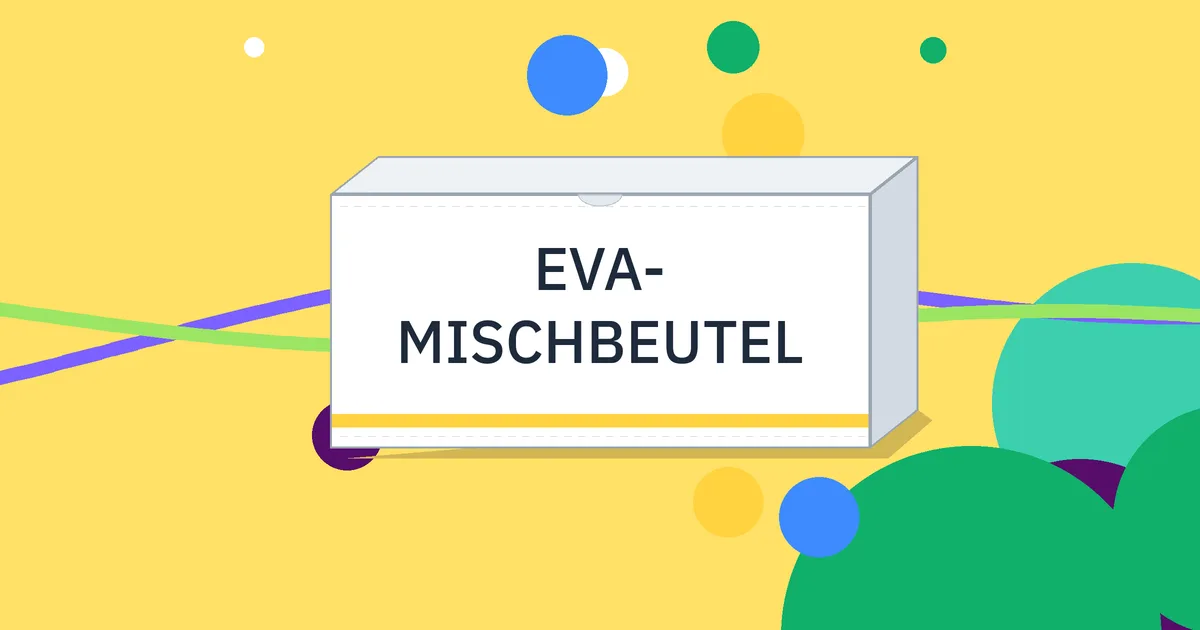 Symbolbild: Packung mit der Aufschrift EVA-MISCHBEUTEL (PZN 05357132) – Verfügbarkeit und Bezug in Apotheken in Frankfurt am Main