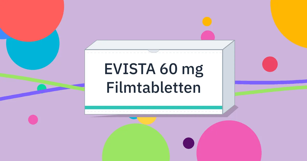 Symbolbild: Packung mit der Aufschrift EVISTA 60 mg Filmtabletten (PZN 06631210) – Verfügbarkeit und Bezug in Apotheken in Frankfurt am Main