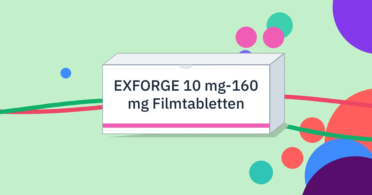 Symbolbild: Packung mit der Aufschrift EXFORGE 10 mg-160 mg Filmtabletten (PZN 00581474) – Verfügbarkeit und Bezug in Apotheken in Frankfurt am Main