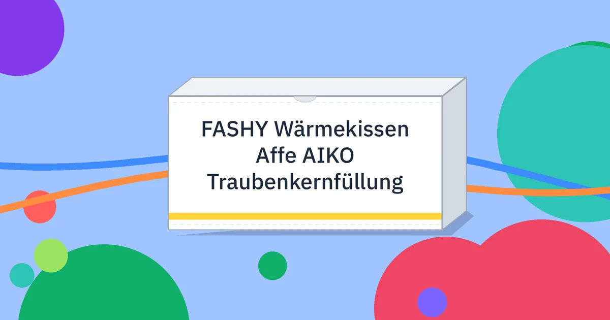 Symbolbild: Packung mit der Aufschrift FASHY Wärmekissen Affe AIKO Traubenkernfüllung (PZN 18648575) – Verfügbarkeit und Bezug in Apotheken in Frankfurt am Main