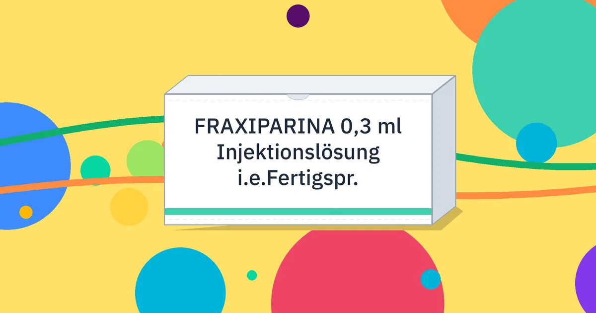 Symbolbild: Packung mit der Aufschrift FRAXIPARINA 0,3 ml Injektionslösung i.e.Fertigspr. (PZN 01752676) – Verfügbarkeit und Bezug in Apotheken in Frankfurt am Main