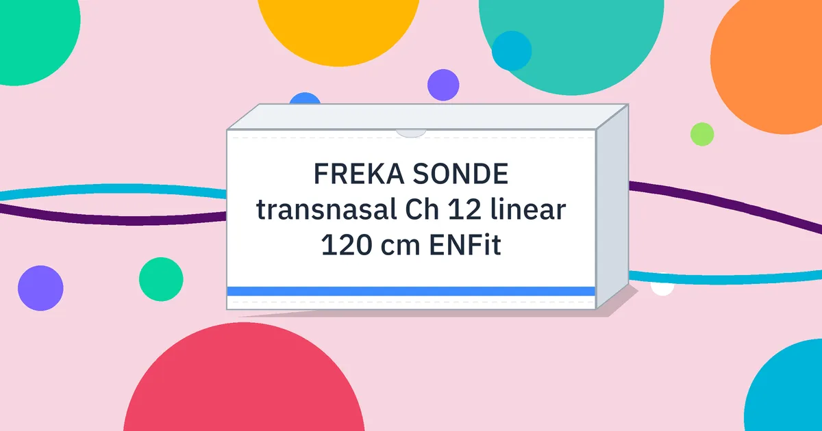 Symbolbild: Packung mit der Aufschrift FREKA SONDE transnasal Ch 12 linear 120 cm ENFit (PZN 12351064) – Verfügbarkeit und Bezug in Apotheken in Frankfurt am Main