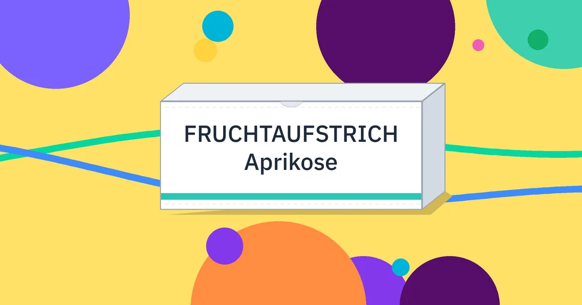 Symbolbild: Packung mit der Aufschrift FRUCHTAUFSTRICH Aprikose (PZN 09724231) – Verfügbarkeit und Bezug in Apotheken in Frankfurt am Main