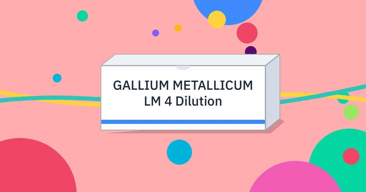 Symbolbild: Packung mit der Aufschrift GALLIUM METALLICUM LM 4 Dilution (PZN 12874773) – Verfügbarkeit und Bezug in Apotheken in Frankfurt am Main