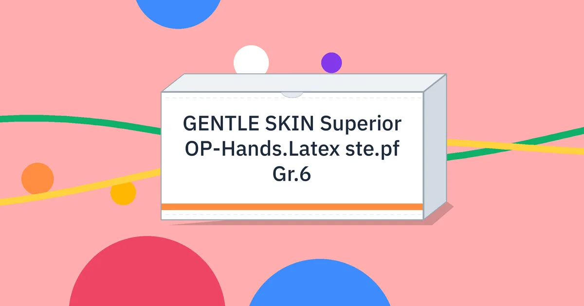 Symbolbild: Packung mit der Aufschrift GENTLE SKIN Superior OP-Hands.Latex ste.pf Gr.6 (PZN 18041896) – Verfügbarkeit und Bezug in Apotheken in Frankfurt am Main