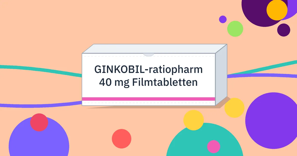 Symbolbild: Packung mit der Aufschrift GINKOBIL-ratiopharm 40 mg Filmtabletten (PZN 06680792) – Verfügbarkeit und Bezug in Apotheken in Frankfurt am Main