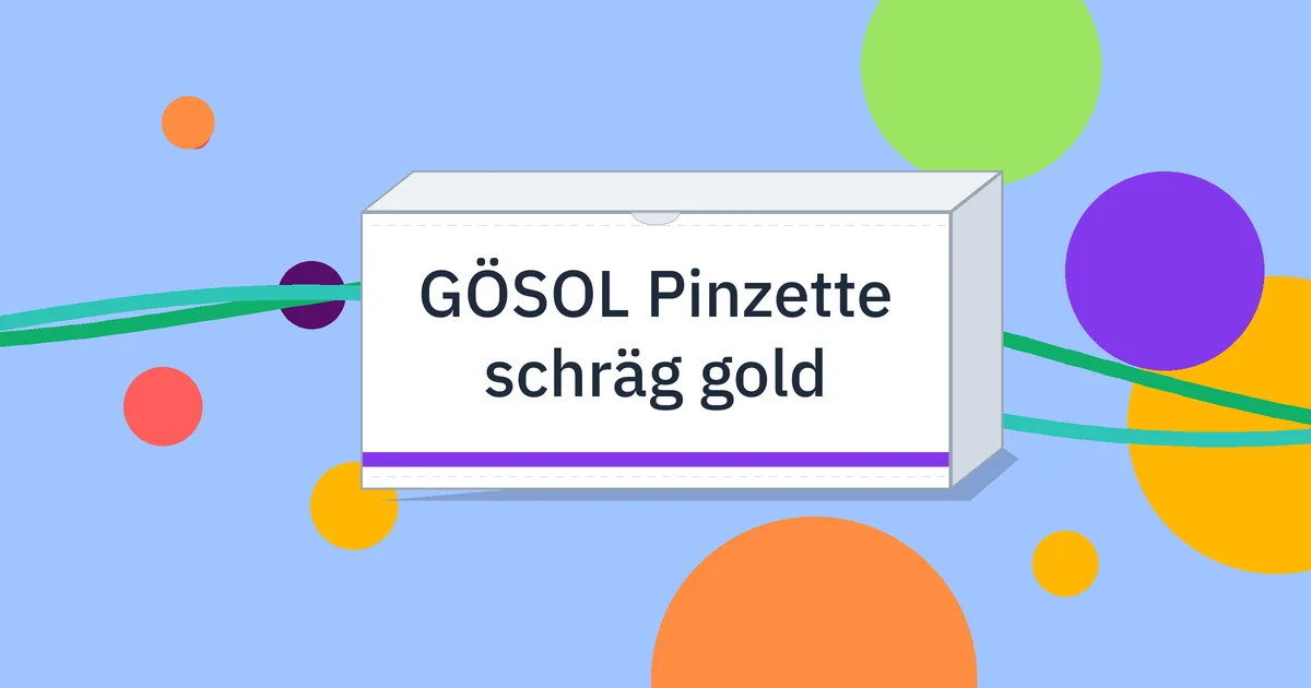 Symbolbild: Packung mit der Aufschrift GÖSOL Pinzette schräg gold (PZN 19628847) – Verfügbarkeit und Bezug in Apotheken in Frankfurt am Main