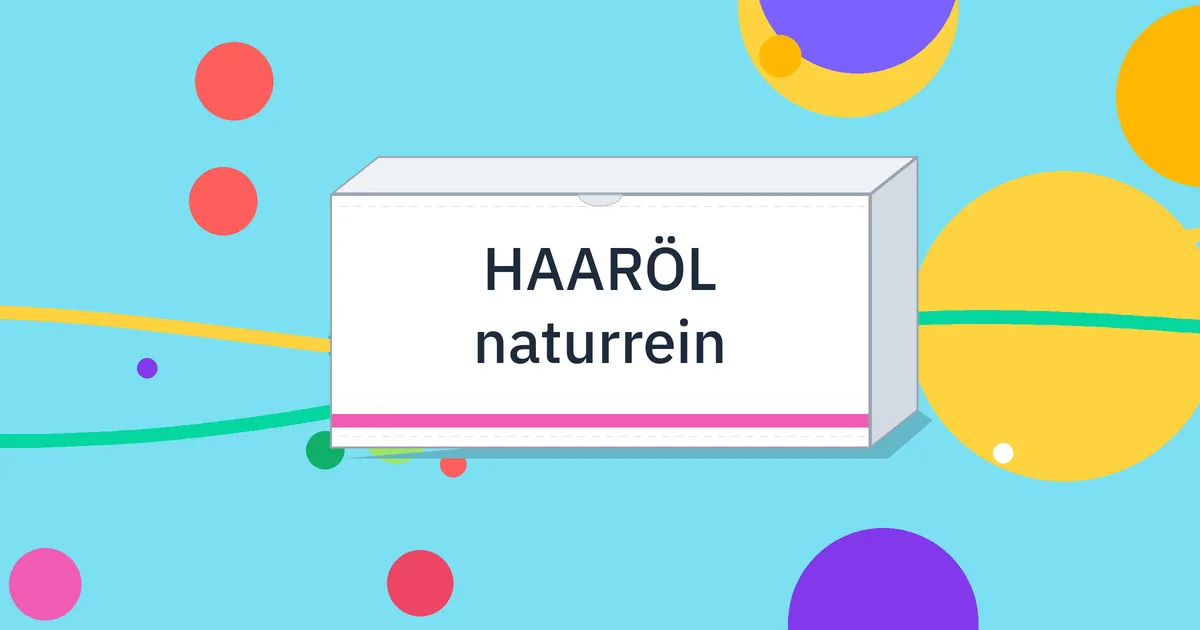 Symbolbild: Packung mit der Aufschrift HAARÖL naturrein (PZN 16147863) – Verfügbarkeit und Bezug in Apotheken in Frankfurt am Main