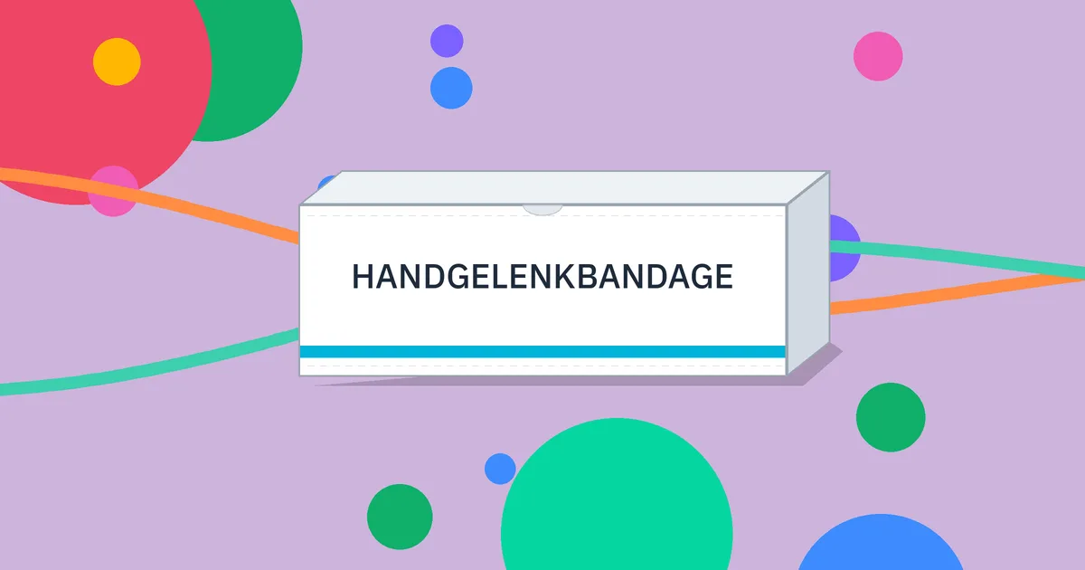 Symbolbild: Packung mit der Aufschrift HANDGELENKBANDAGE (PZN 11147887) – Verfügbarkeit und Bezug in Apotheken in Frankfurt am Main