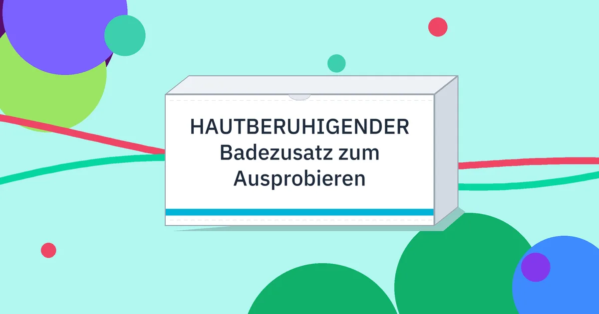 Symbolbild: Packung mit der Aufschrift HAUTBERUHIGENDER Badezusatz zum Ausprobieren (PZN 20132198) – Verfügbarkeit und Bezug in Apotheken in Frankfurt am Main