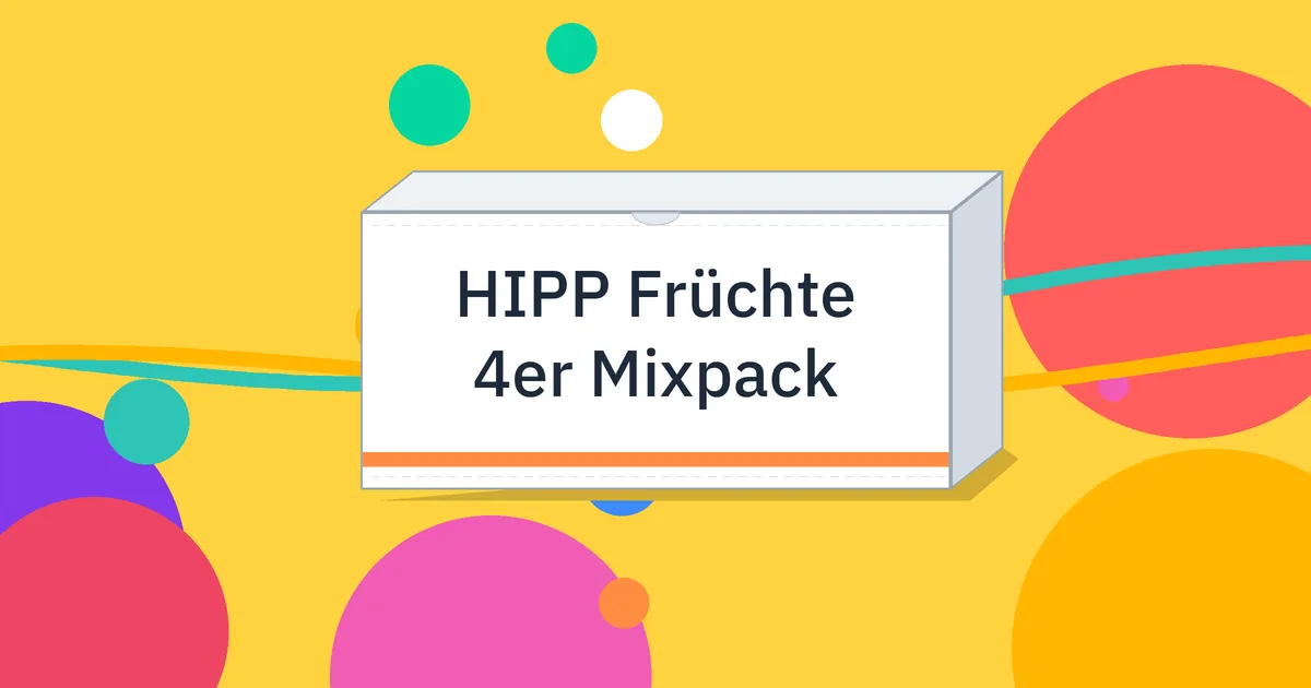 Symbolbild: Packung mit der Aufschrift HIPP Früchte 4er Mixpack (PZN 15389469) – Verfügbarkeit und Bezug in Apotheken in Frankfurt am Main