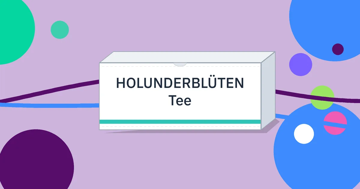 Symbolbild: Packung mit der Aufschrift HOLUNDERBLÜTEN Tee (PZN 01431759) – Verfügbarkeit und Bezug in Apotheken in Frankfurt am Main