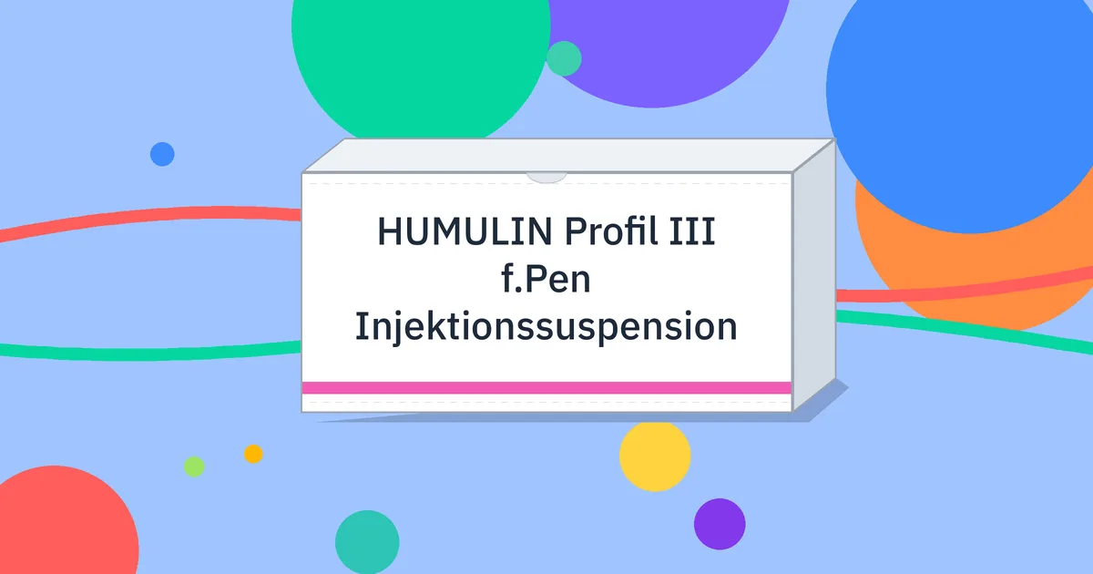 Symbolbild: Packung mit der Aufschrift HUMULIN Profil III f.Pen Injektionssuspension (PZN 02817573) – Verfügbarkeit und Bezug in Apotheken in Frankfurt am Main