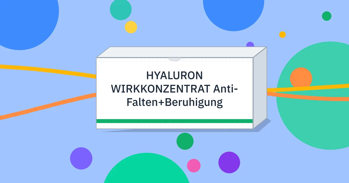 Symbolbild: Packung mit der Aufschrift HYALURON WIRKKONZENTRAT Anti-Falten+Beruhigung (PZN 11133684) – Verfügbarkeit und Bezug in Apotheken in Frankfurt am Main