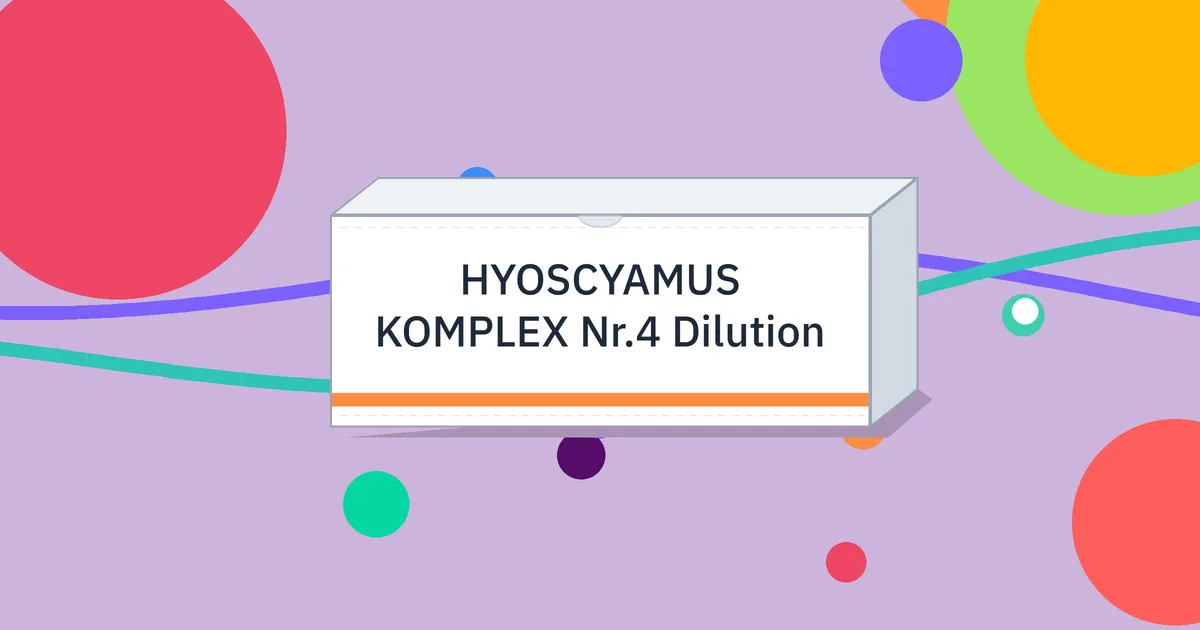 Symbolbild: Packung mit der Aufschrift HYOSCYAMUS KOMPLEX Nr.4 Dilution (PZN 00511717) – Verfügbarkeit und Bezug in Apotheken in Frankfurt am Main
