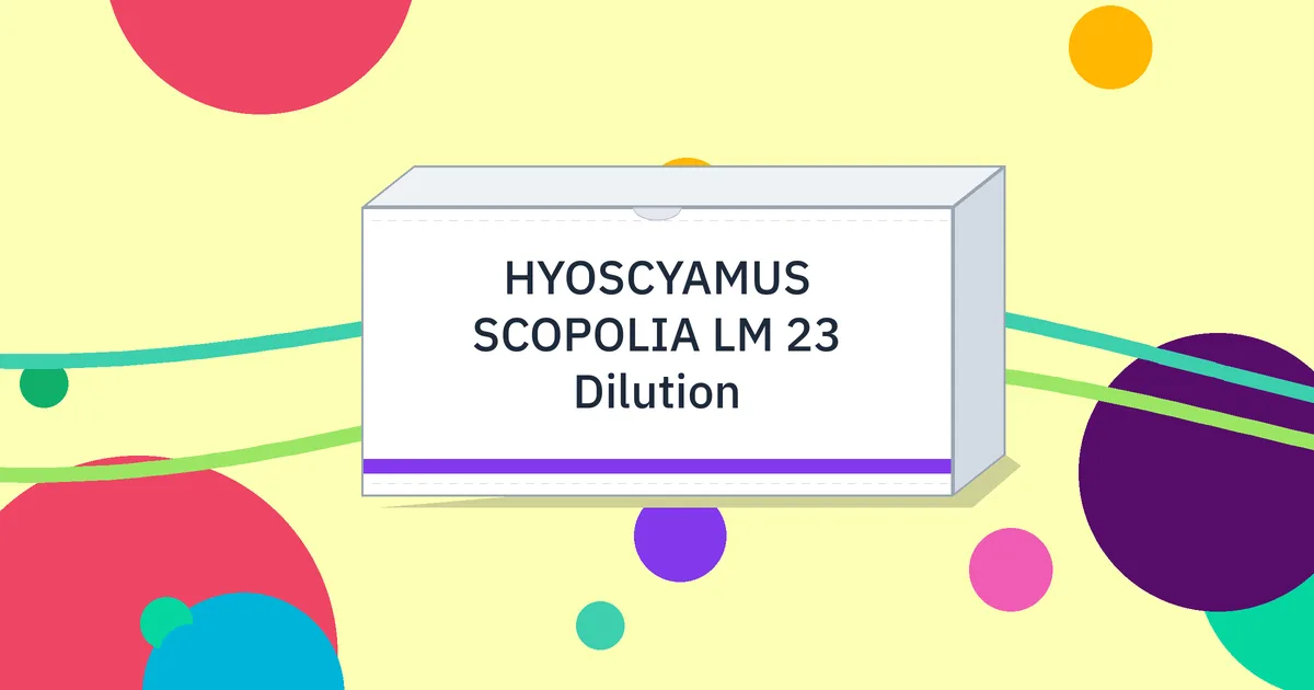 Symbolbild: Packung mit der Aufschrift HYOSCYAMUS SCOPOLIA LM 23 Dilution (PZN 13557827) – Verfügbarkeit und Bezug in Apotheken in Frankfurt am Main