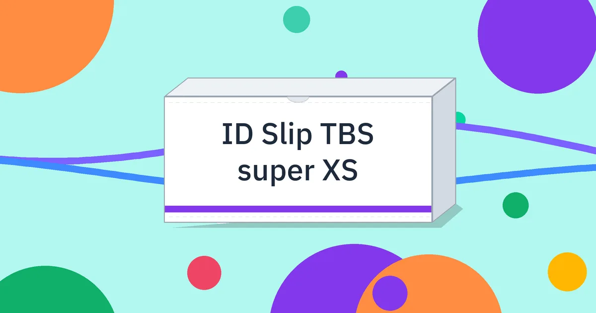 Symbolbild: Packung mit der Aufschrift ID Slip TBS super XS (PZN 16626345) – Verfügbarkeit und Bezug in Apotheken in Frankfurt am Main
