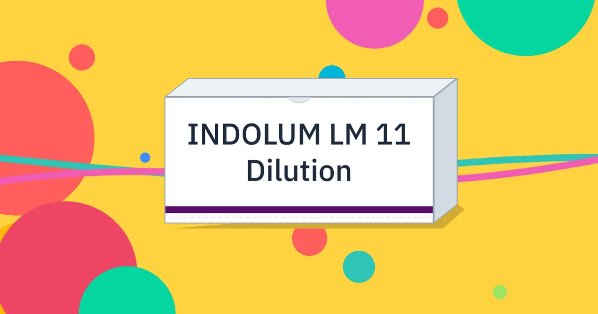 Symbolbild: Packung mit der Aufschrift INDOLUM LM 11 Dilution (PZN 13559996) – Verfügbarkeit und Bezug in Apotheken in Frankfurt am Main