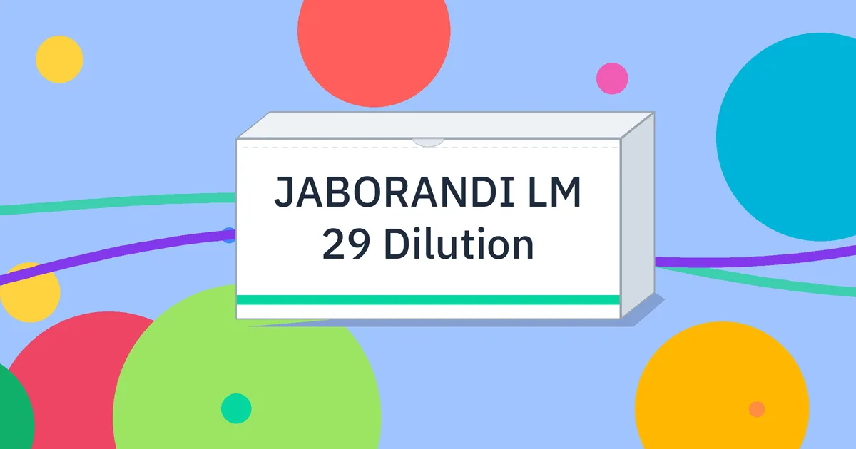 Symbolbild: Packung mit der Aufschrift JABORANDI LM 29 Dilution (PZN 12915466) – Verfügbarkeit und Bezug in Apotheken in Frankfurt am Main