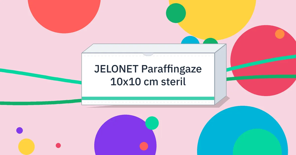 Symbolbild: Packung mit der Aufschrift JELONET Paraffingaze 10x10 cm steril (PZN 18051914) – Verfügbarkeit und Bezug in Apotheken in Frankfurt am Main