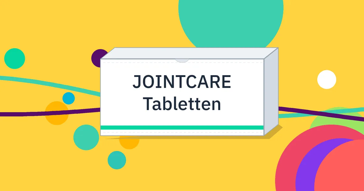Symbolbild: Packung mit der Aufschrift JOINTCARE Tabletten (PZN 16687708) – Verfügbarkeit und Bezug in Apotheken in Frankfurt am Main