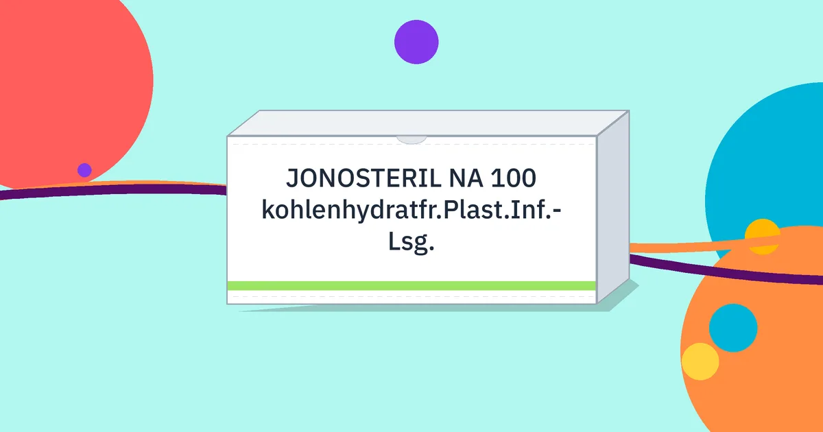 Symbolbild: Packung mit der Aufschrift JONOSTERIL NA 100 kohlenhydratfr.Plast.Inf.-Lsg. (PZN 03282766) – Verfügbarkeit und Bezug in Apotheken in Frankfurt am Main