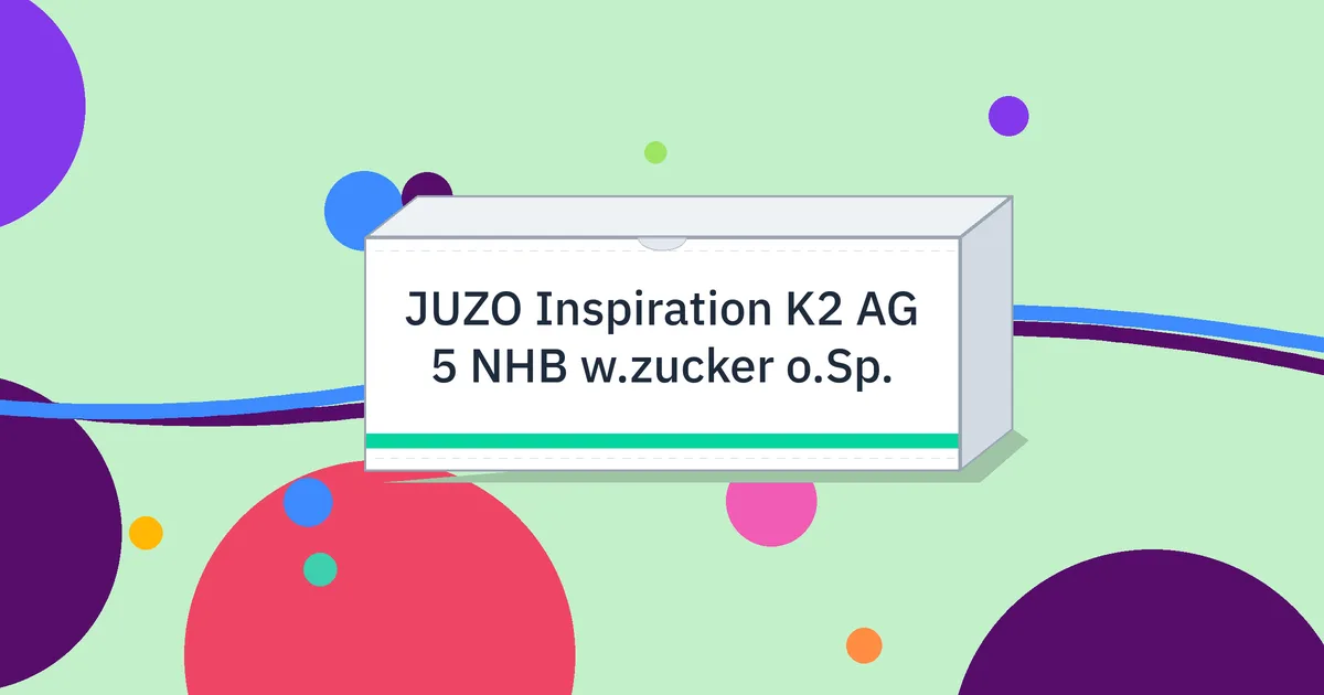Symbolbild: Packung mit der Aufschrift JUZO Inspiration K2 AG 5 NHB w.zucker o.Sp. (PZN 14919178) – Verfügbarkeit und Bezug in Apotheken in Frankfurt am Main