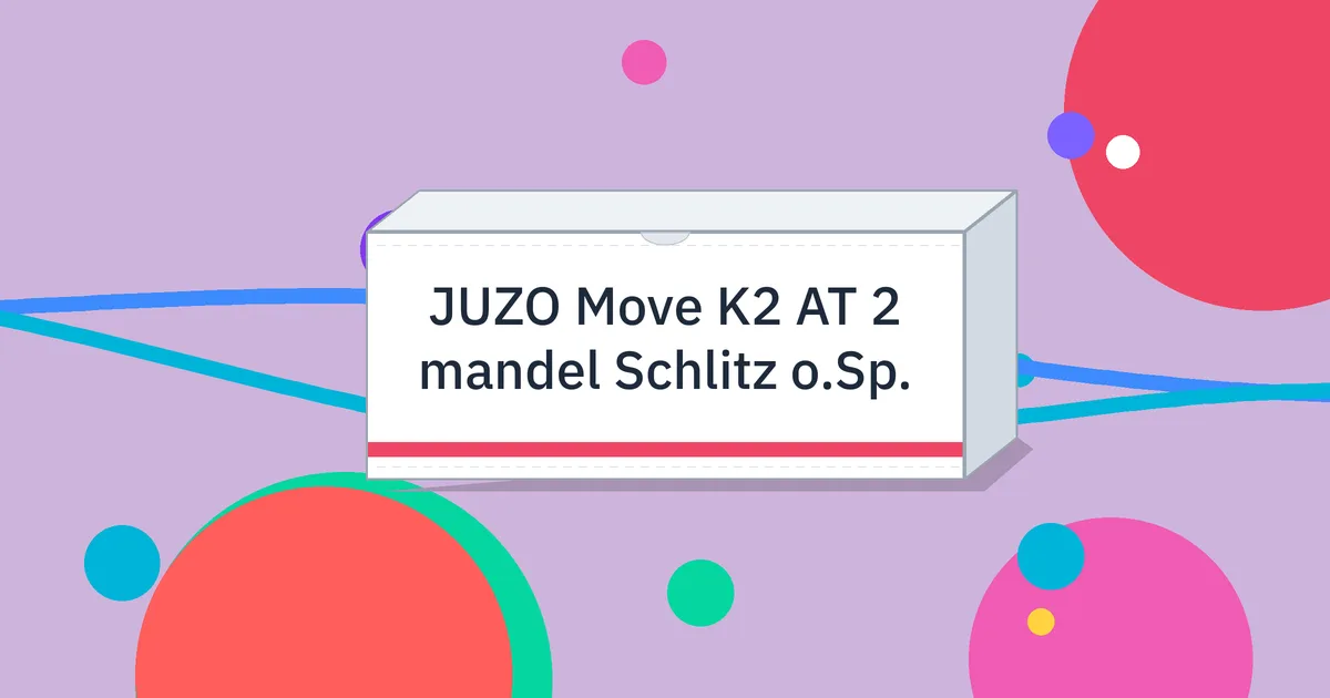 Symbolbild: Packung mit der Aufschrift JUZO Move K2 AT 2 mandel Schlitz o.Sp. (PZN 20670369) – Verfügbarkeit und Bezug in Apotheken in Frankfurt am Main