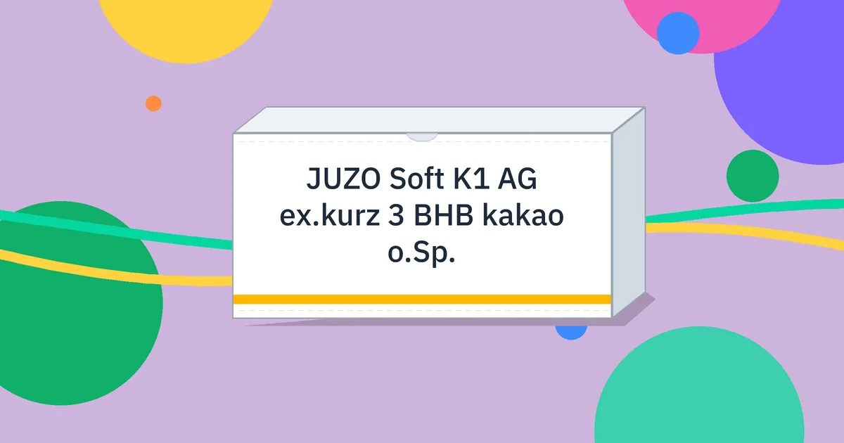 Symbolbild: Packung mit der Aufschrift JUZO Soft K1 AG ex.kurz 3 BHB kakao o.Sp. (PZN 14824495) – Verfügbarkeit und Bezug in Apotheken in Frankfurt am Main