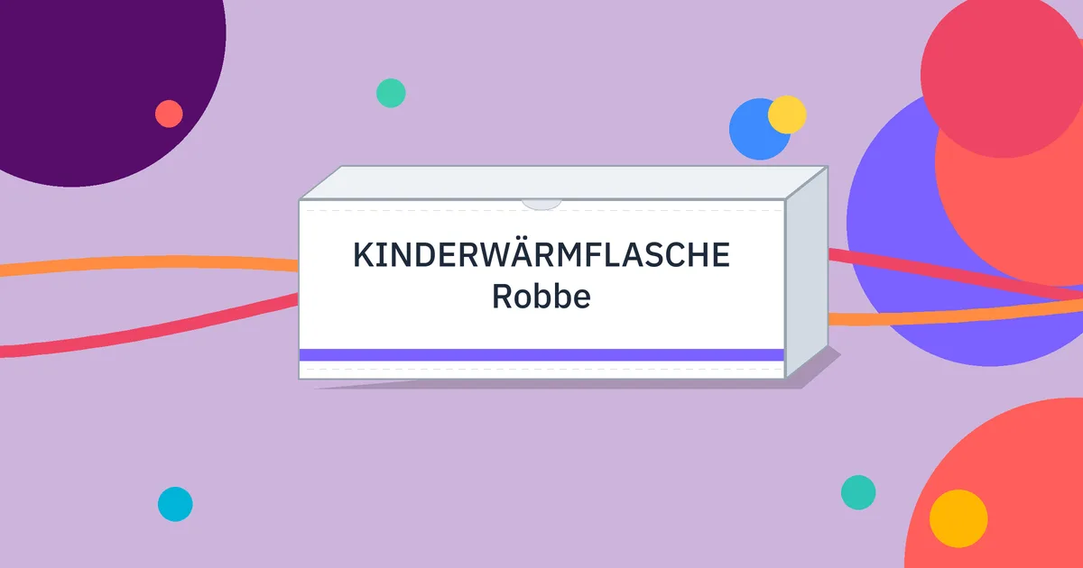 Symbolbild: Packung mit der Aufschrift KINDERWÄRMFLASCHE Robbe (PZN 09926986) – Verfügbarkeit und Bezug in Apotheken in Frankfurt am Main