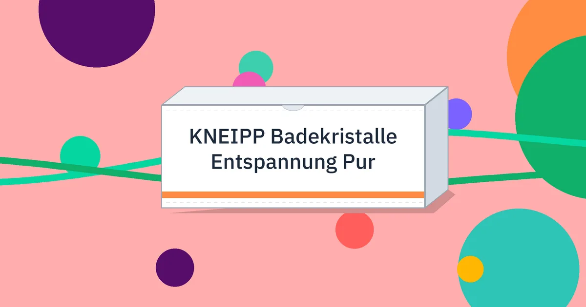 Symbolbild: Packung mit der Aufschrift KNEIPP Badekristalle Entspannung Pur (PZN 01077275) – Verfügbarkeit und Bezug in Apotheken in Frankfurt am Main