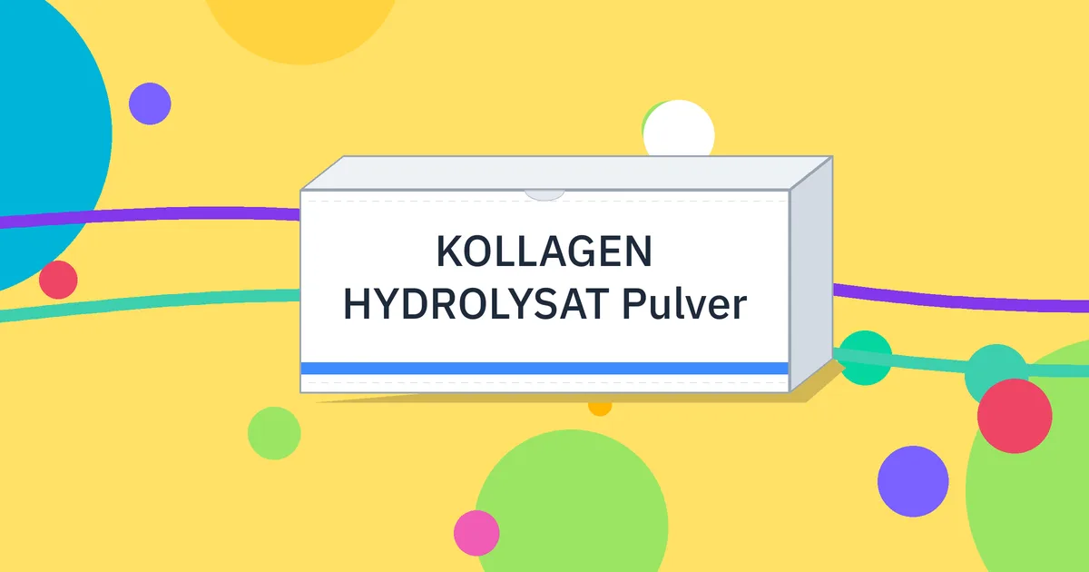 Symbolbild: Packung mit der Aufschrift KOLLAGEN HYDROLYSAT Pulver (PZN 18831440) – Verfügbarkeit und Bezug in Apotheken in Frankfurt am Main