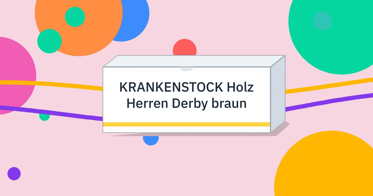 Symbolbild: Packung mit der Aufschrift KRANKENSTOCK Holz Herren Derby braun (PZN 03854553) – Verfügbarkeit und Bezug in Apotheken in Frankfurt am Main