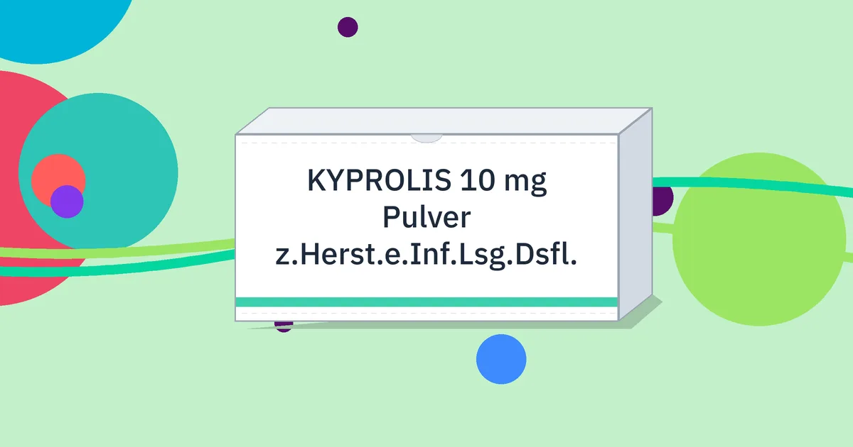 Symbolbild: Packung mit der Aufschrift KYPROLIS 10 mg Pulver z.Herst.e.Inf.Lsg.Dsfl. (PZN 12405564) – Verfügbarkeit und Bezug in Apotheken in Frankfurt am Main