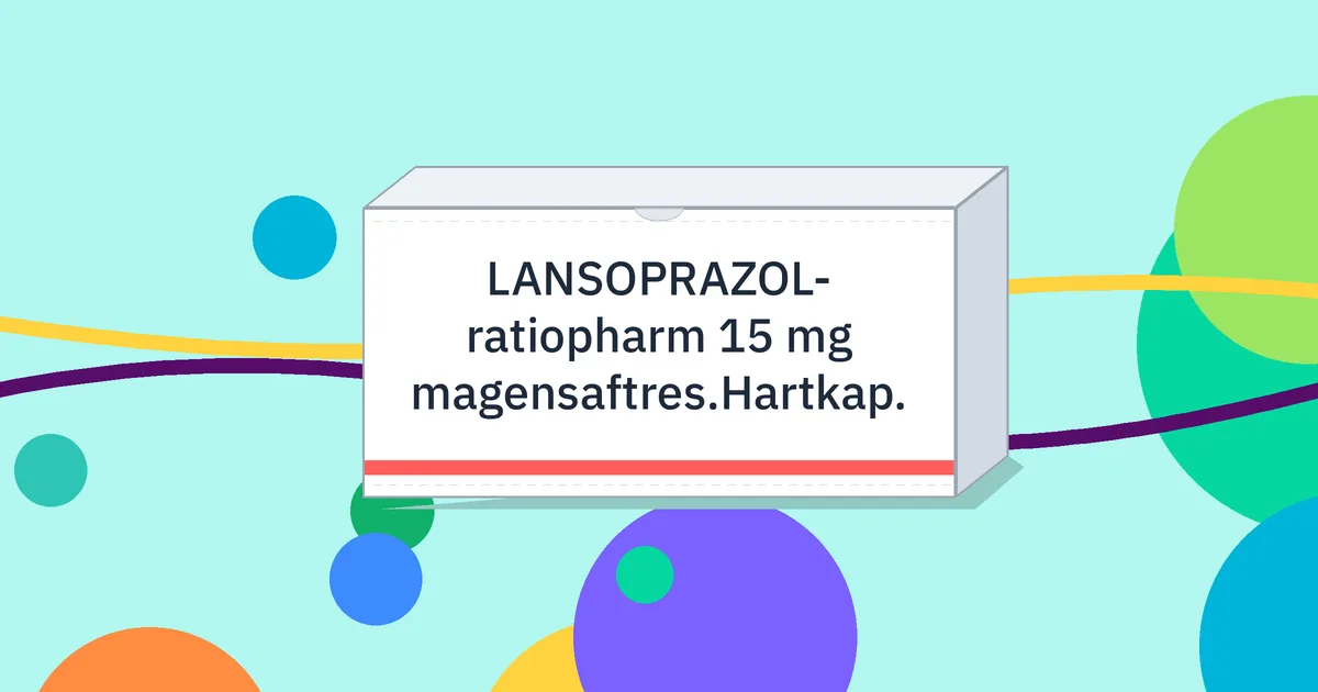Symbolbild: Packung mit der Aufschrift LANSOPRAZOL-ratiopharm 15 mg magensaftres.Hartkap. (PZN 00217403) – Verfügbarkeit und Bezug in Apotheken in Frankfurt am Main