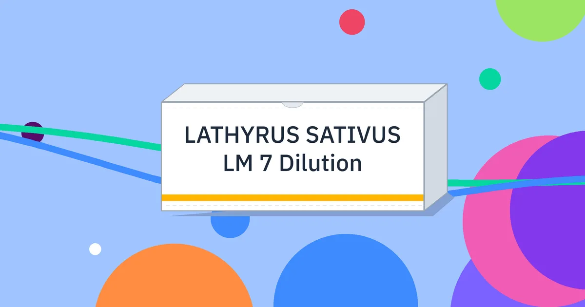 Symbolbild: Packung mit der Aufschrift LATHYRUS SATIVUS LM 7 Dilution (PZN 13523515) – Verfügbarkeit und Bezug in Apotheken in Frankfurt am Main