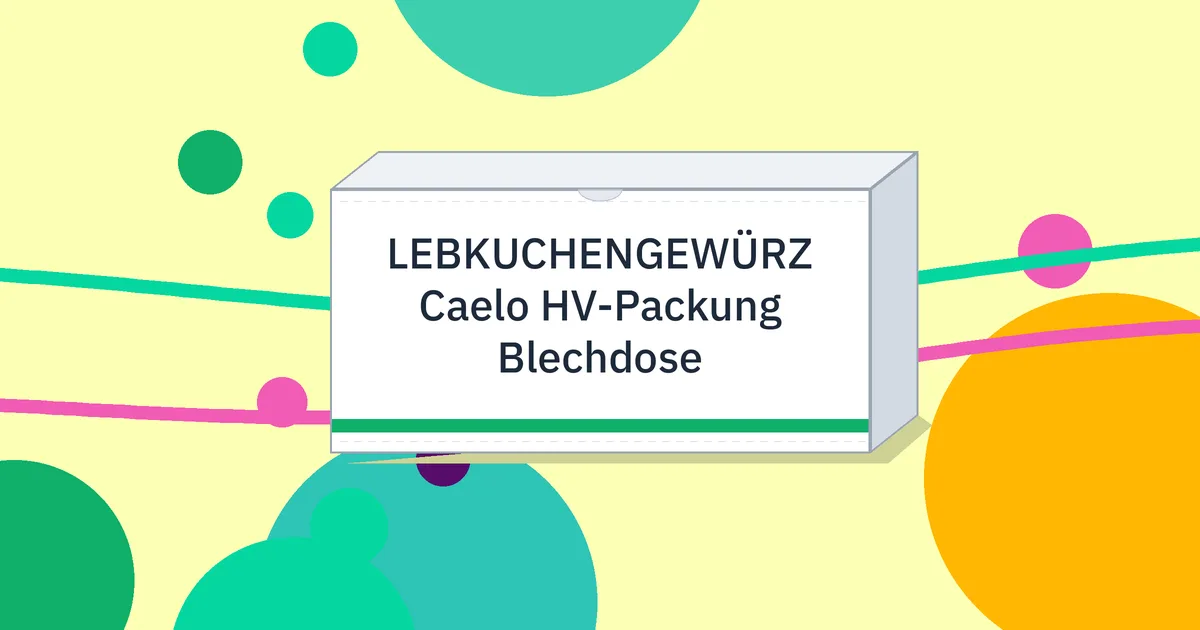Symbolbild: Packung mit der Aufschrift LEBKUCHENGEWÜRZ Caelo HV-Packung Blechdose (PZN 10549454) – Verfügbarkeit und Bezug in Apotheken in Frankfurt am Main