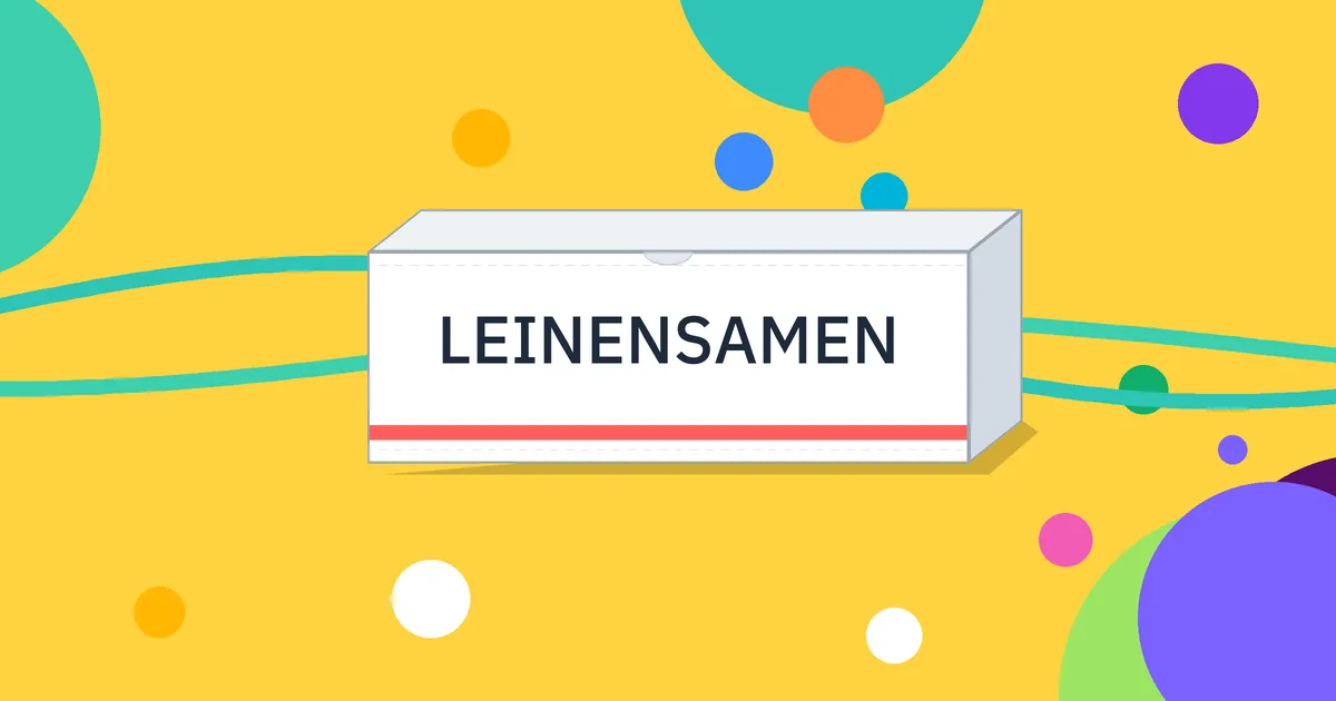 Symbolbild: Packung mit der Aufschrift LEINENSAMEN (PZN 17189450) – Verfügbarkeit und Bezug in Apotheken in Frankfurt am Main