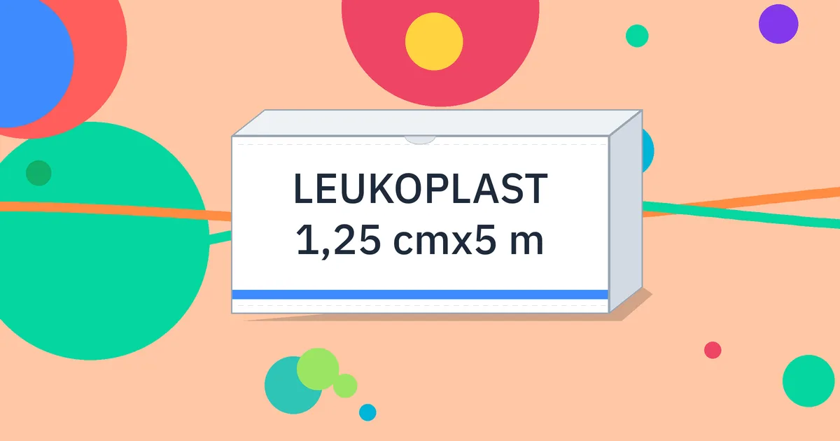 Symbolbild: Packung mit der Aufschrift LEUKOPLAST 1,25 cmx5 m (PZN 19347812) – Verfügbarkeit und Bezug in Apotheken in Frankfurt am Main
