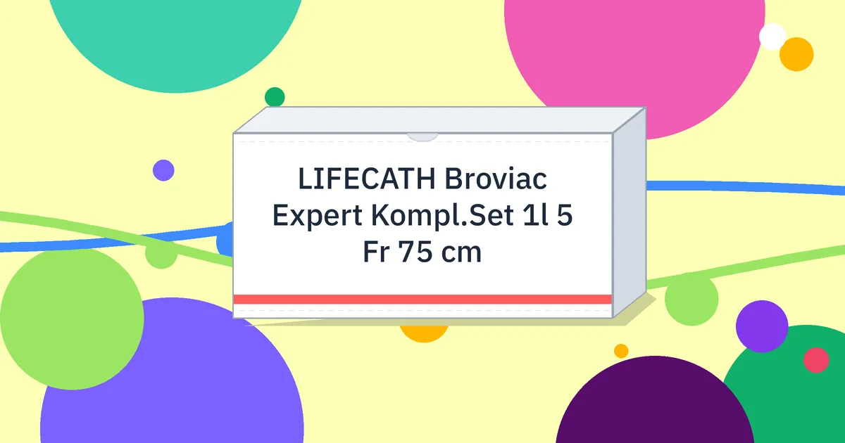 Symbolbild: Packung mit der Aufschrift LIFECATH Broviac Expert Kompl.Set 1l 5 Fr 75 cm (PZN 09446677) – Verfügbarkeit und Bezug in Apotheken in Frankfurt am Main
