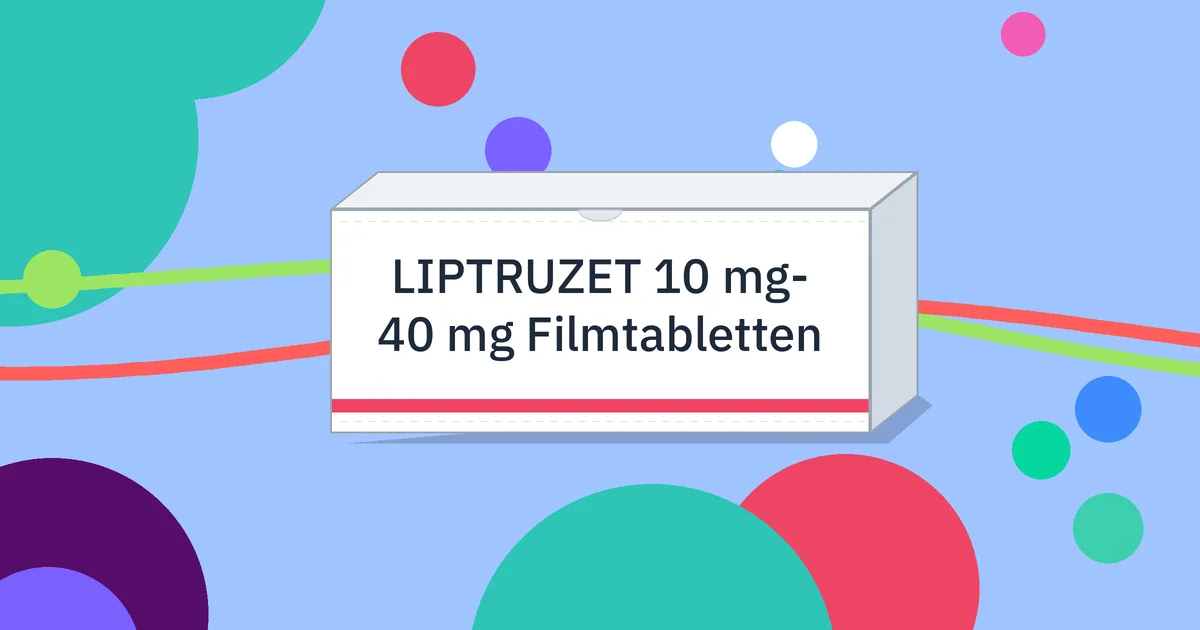 Symbolbild: Packung mit der Aufschrift LIPTRUZET 10 mg-40 mg Filmtabletten (PZN 16260743) – Verfügbarkeit und Bezug in Apotheken in Frankfurt am Main