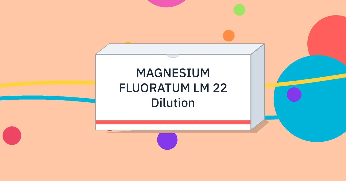 Symbolbild: Packung mit der Aufschrift MAGNESIUM FLUORATUM LM 22 Dilution (PZN 12937580) – Verfügbarkeit und Bezug in Apotheken in Frankfurt am Main
