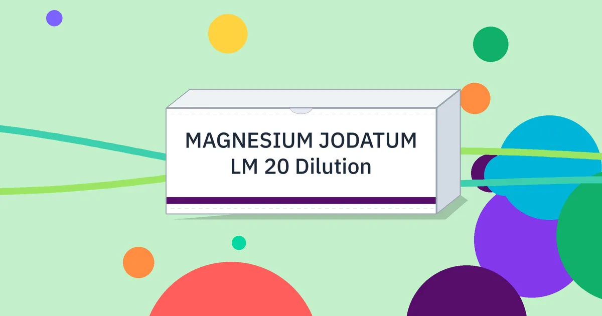 Symbolbild: Packung mit der Aufschrift MAGNESIUM JODATUM LM 20 Dilution (PZN 12938007) – Verfügbarkeit und Bezug in Apotheken in Frankfurt am Main