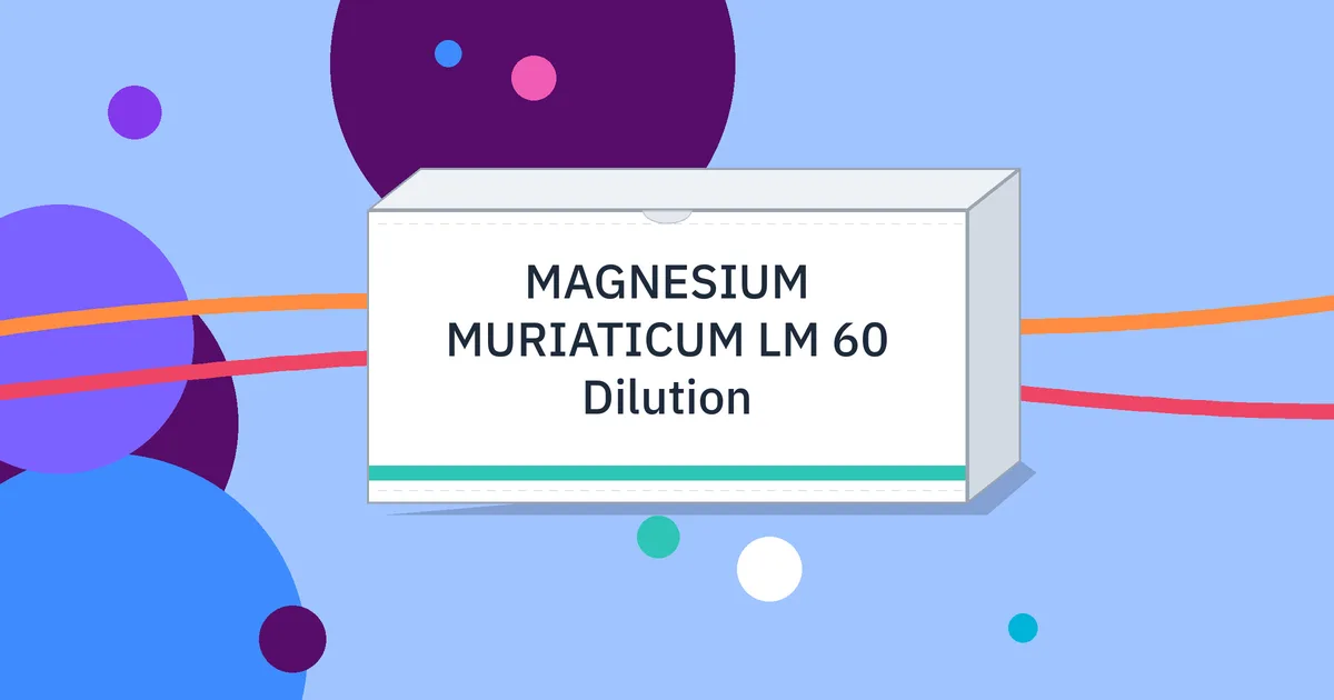 Symbolbild: Packung mit der Aufschrift MAGNESIUM MURIATICUM LM 60 Dilution (PZN 12939047) – Verfügbarkeit und Bezug in Apotheken in Frankfurt am Main