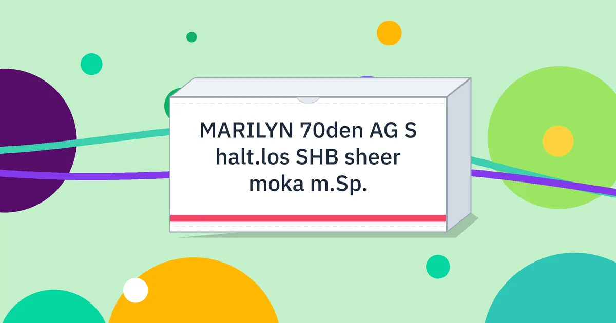 Symbolbild: Packung mit der Aufschrift MARILYN 70den AG S halt.los SHB sheer moka m.Sp. (PZN 16187354) – Verfügbarkeit und Bezug in Apotheken in Frankfurt am Main